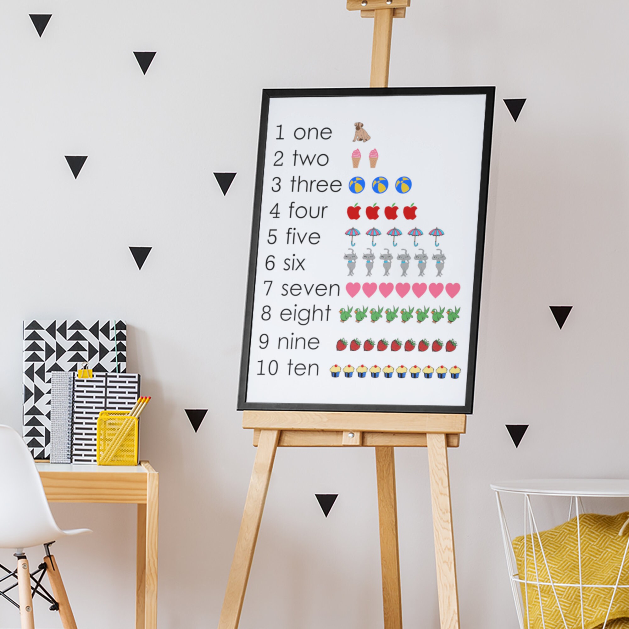 Printable Numbers Chart for Nursery / Kids Room /classroom - 1 - 10 ...