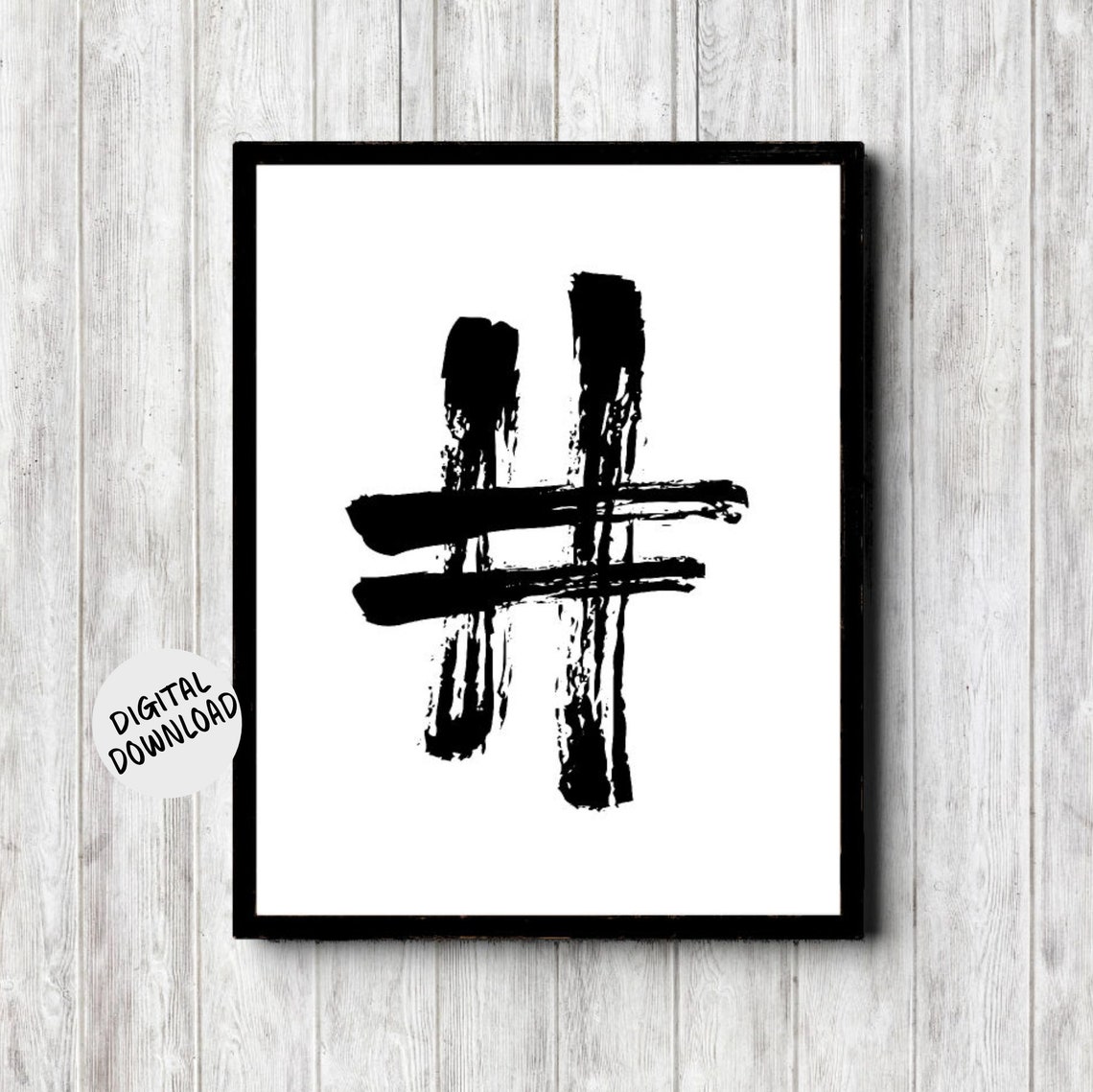 Hashtag Printable Sign Wall Art Minimalist Poster | Etsy