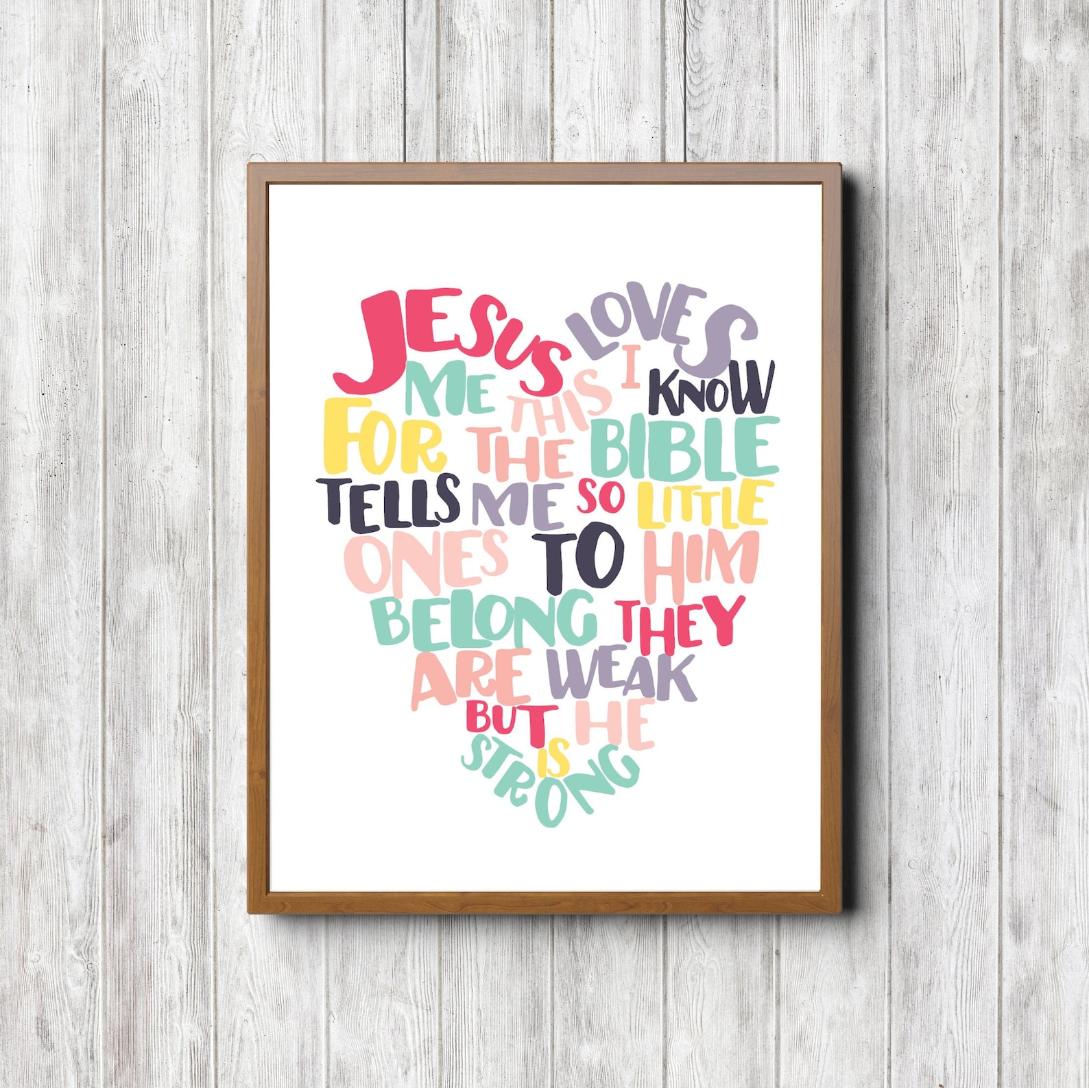 Printable Jesus Loves Me Nursery / Kids Room Wall Art | Etsy