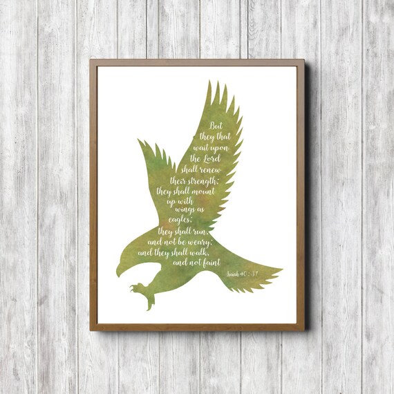 Printable Isaiah 40 :31 King James Version Scripture Wall Art | Etsy