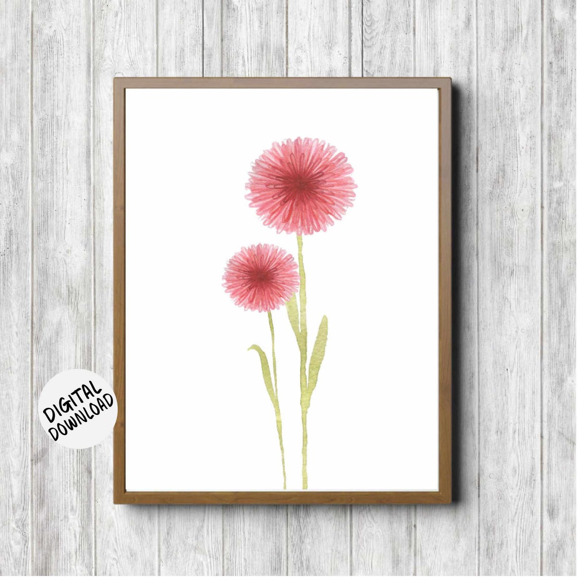 Watercolor Flower Printable Art Poster Office Wall Art - Etsy