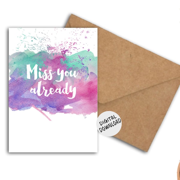 Miss You Cards - Etsy