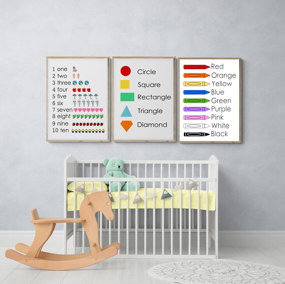 Printable Numbers Chart for Nursery / Kids Room /classroom - 1 - 10 ...