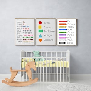 Printable Numbers Chart for Nursery / Kids Room /classroom - 1 - 10 ...