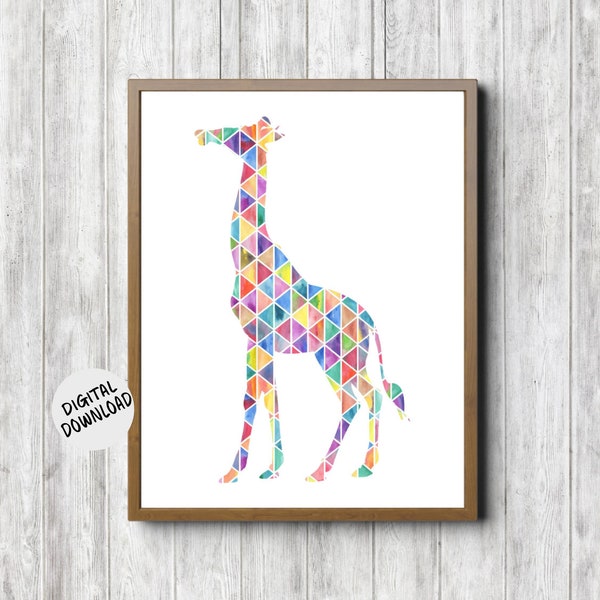 Geometric Giraffe - Etsy