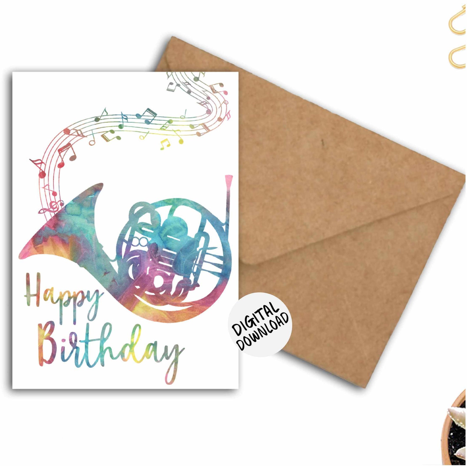 Music Printable Birthday Card for Music Lover /student - Etsy