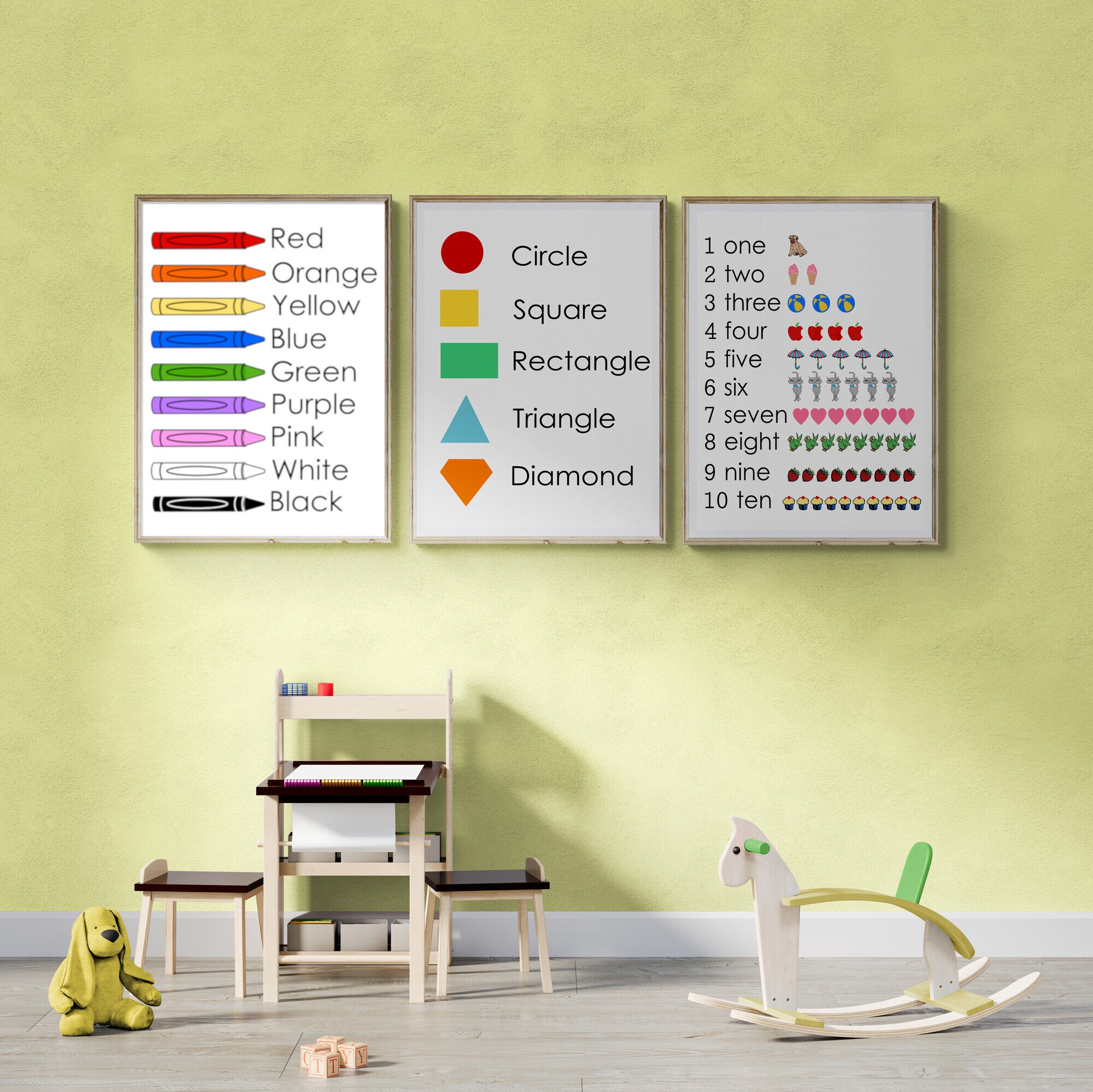 Educational Color Chart Printable Classroom / Nursery Wall Decor ...