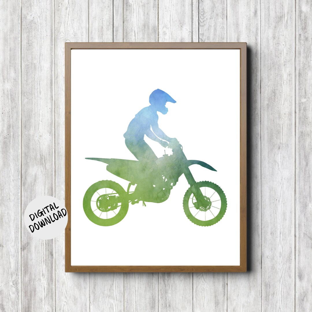 Motocross Printable Wall Decor - Dirt Bike Boys Room / Nursery Wall Art ...