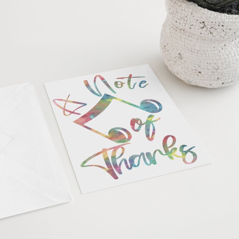 A Note of Thanks Printable Thank You Card With Music Note for - Etsy