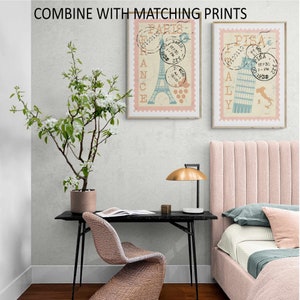 Retro Paris Travel Poster, Paris Theme Pastel Nursery Art, French ...