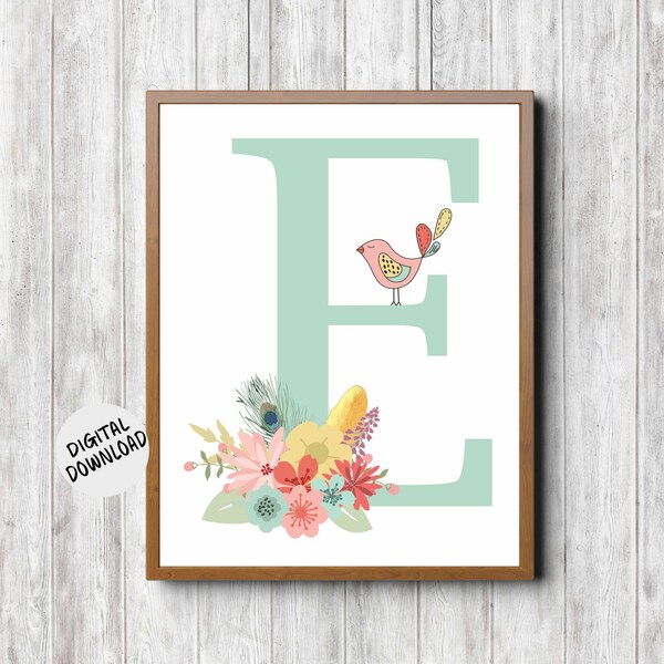 E Monogram - Etsy