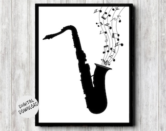 Tenor Saxophone Poster - Etsy