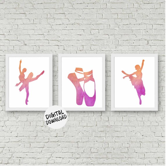 Printable Ballet Art Set 8x10 Ballerina / Pointe Shoes | Etsy