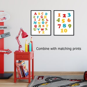 Bright Alphabet Printable Kids Room /nursery Art - Colorful ABC Letters ...
