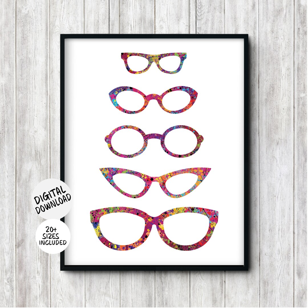 Optometry Wall Art With Eye Glasses, Optician Gift or Office Decor ...