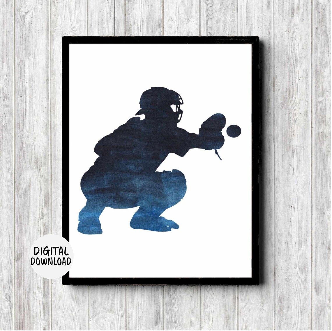 Baseball Player Printable Wall Art Teen Boy Room / Nursery - Etsy