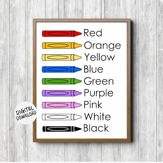 Basic Color Chart For Kids