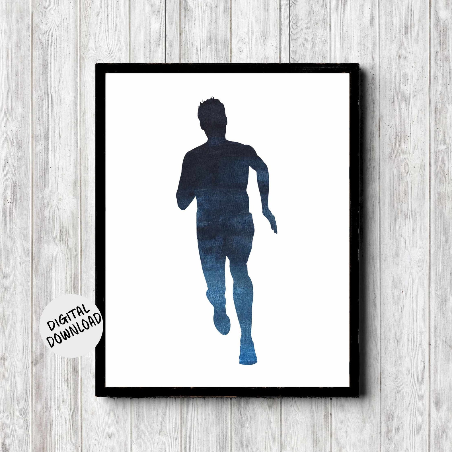 Male Runner Printable Wall Art Athletics Decor Poster Gift - Etsy