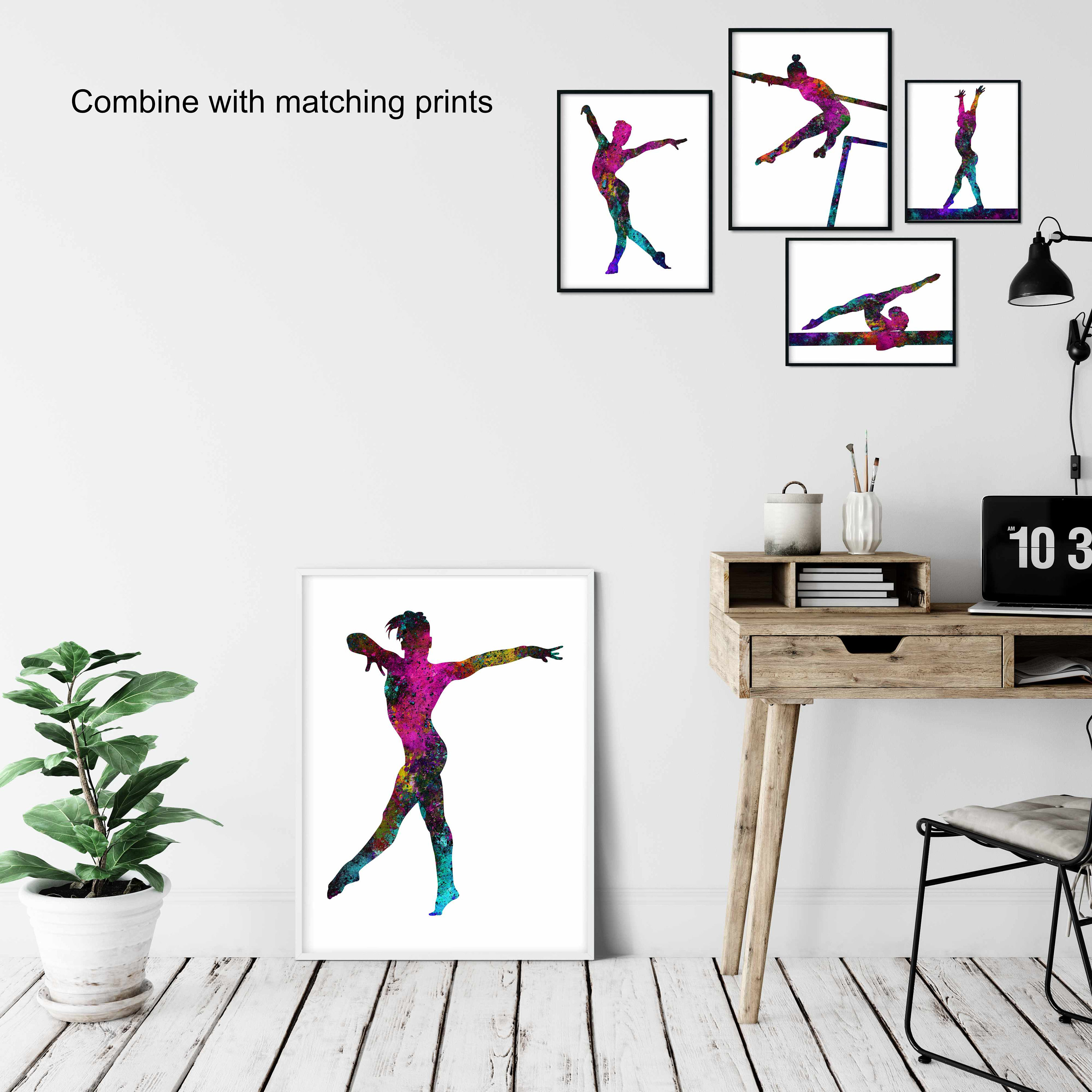 Printable Gymnastics Poster Teen Girls Sports Decor Female | Etsy