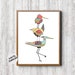 Three Birds Printable Wall Art - Nursery / Kids Room Decor- Colorful ...