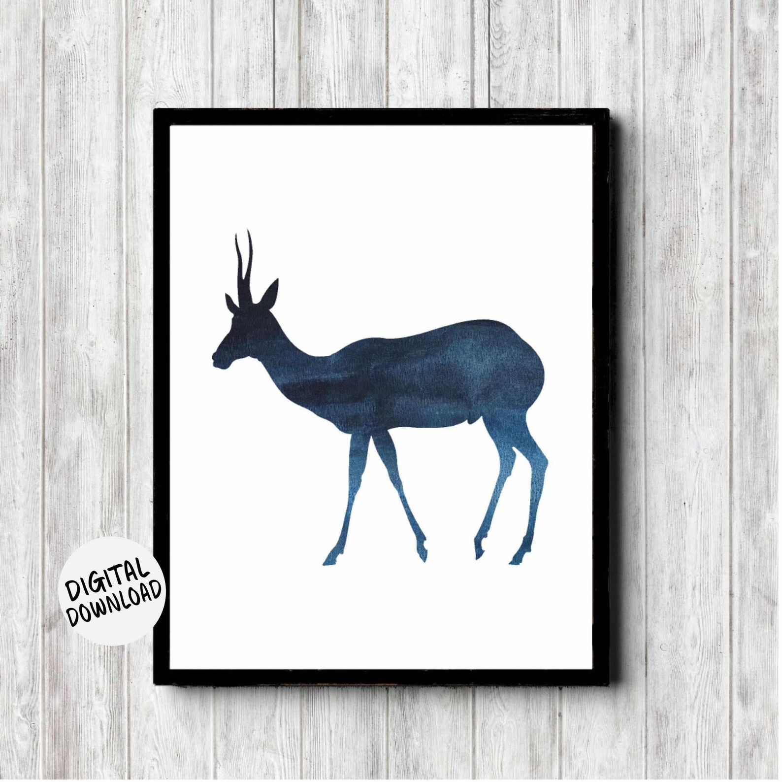 Springbok Watercolor Printable Poster - African Antelope Wall Art ...