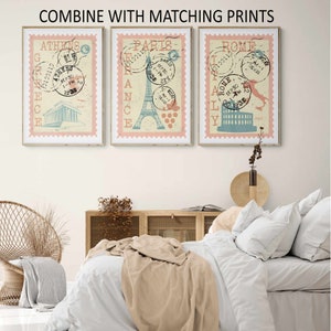 Retro Paris Travel Poster, Paris Theme Pastel Nursery Art, French ...