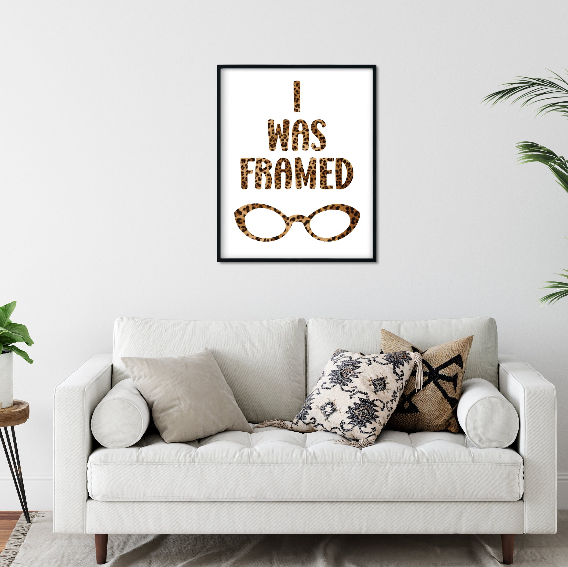 Optometry Wall Art With Retro Eye Glasses & I Was Framed Pun Quote, Eye ...