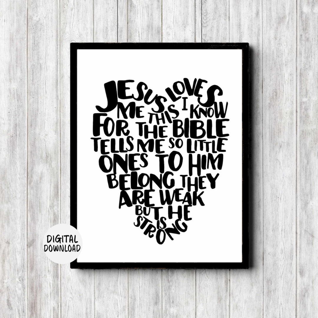 Jesus Love Me This I Know - Printable Childrens / Kids Christian Hymn ...