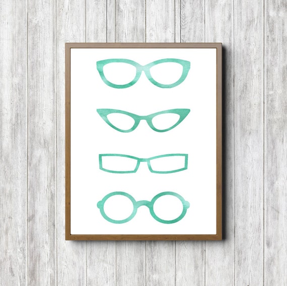 Eyeglasses Wall Art Printable Eye Doctor Gift Optometrist | Etsy