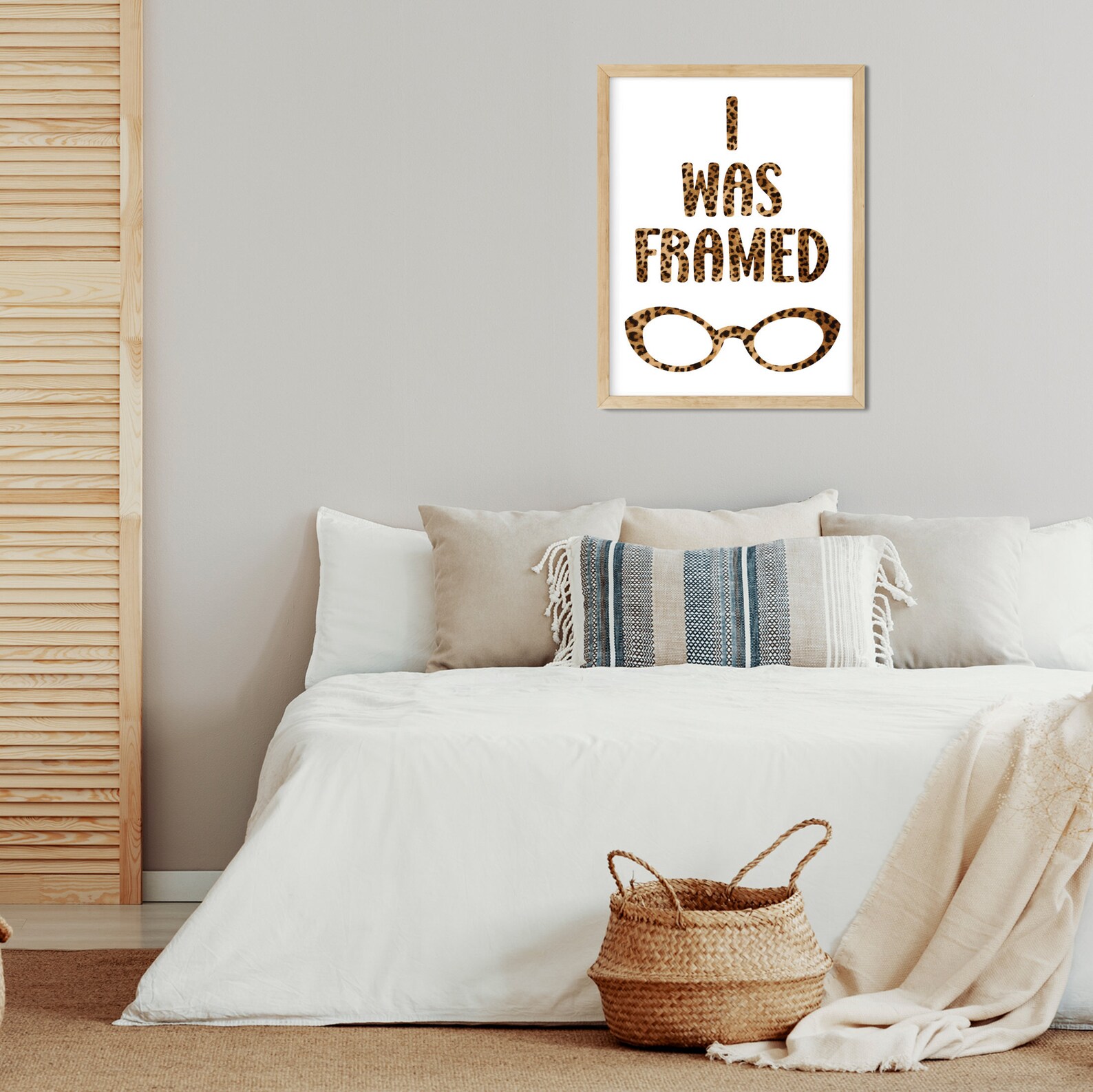 Optometry Wall Art With Retro Eye Glasses & I Was Framed Pun Quote, Eye ...