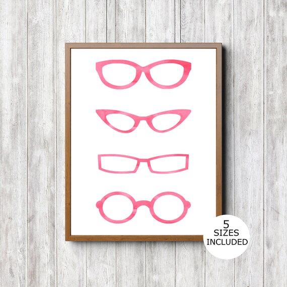 Eye Glasses Printable Wall Decor Optometrist /Optician Gift | Etsy