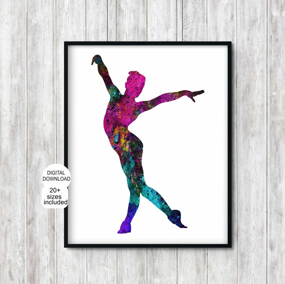 Printable Gymnastics Poster Teen Girls Sports Decor Female | Etsy