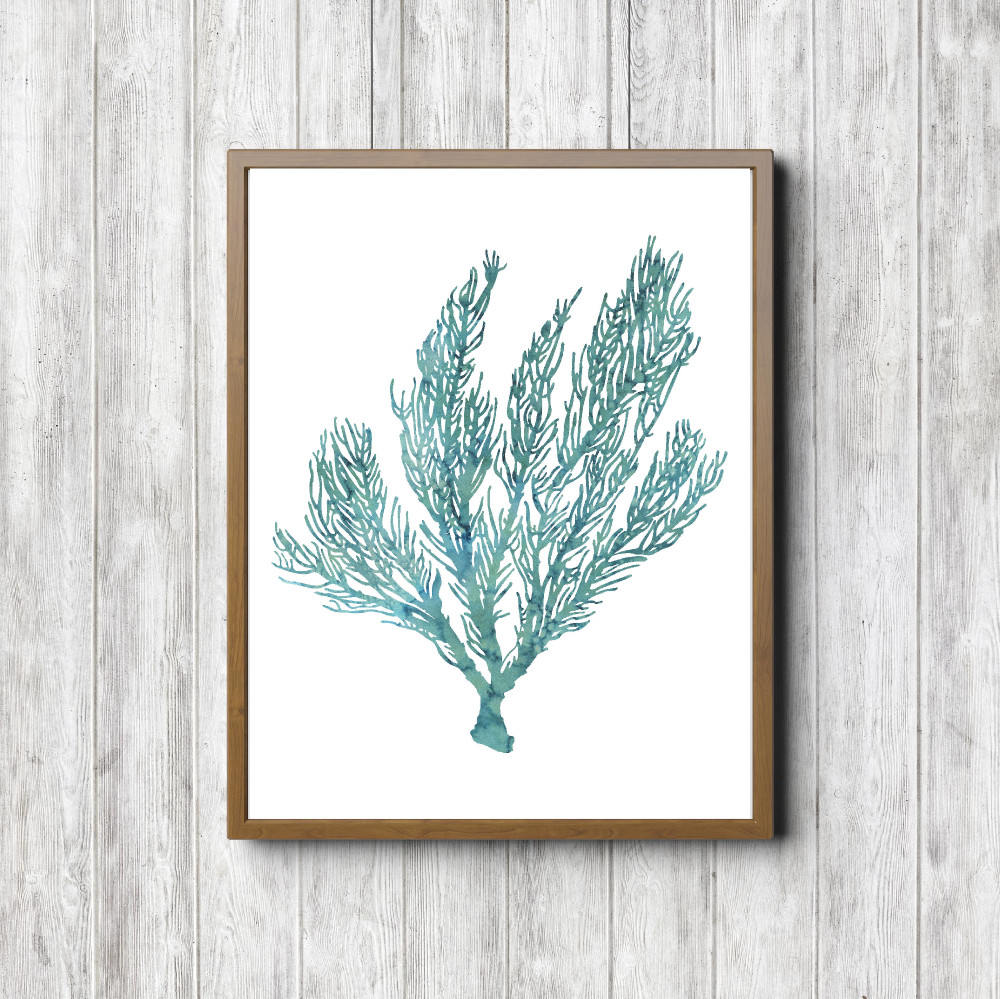 Nautical Printable Wall Art Ocean Plant Poster Sea Coral | Etsy