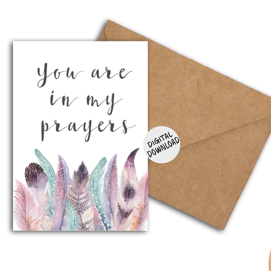You Are in My Prayers Printable Card Encouragement / - Etsy