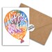 Cheerful Watercolor Balloon Printable Birthday Card for Him / Her/ Boy ...