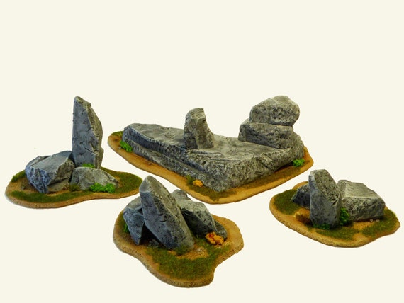 set for miniature wargame scenery age of Sigmar AOS 28-32mm Hilly ...