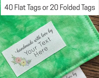 Personalized fabric tags cotton tag set sewing label set | Etsy