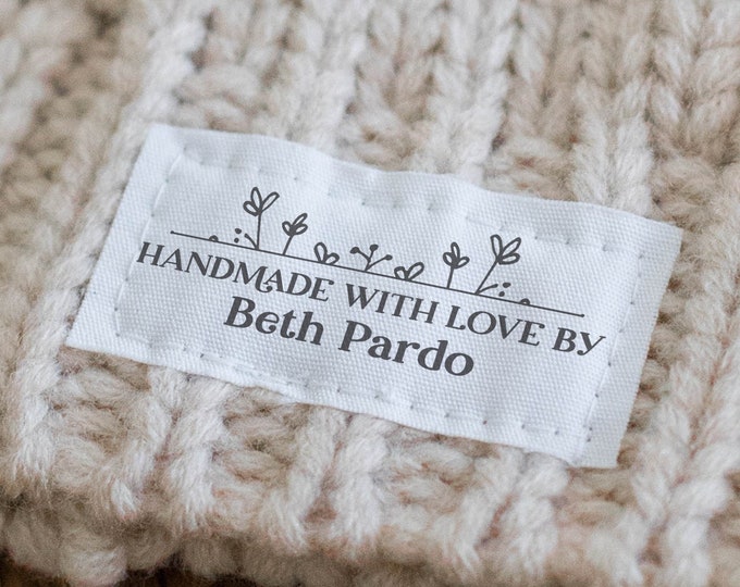 Tiny Tags, Sewing Tags, 1x0.5 96x Labels, Personalized Name Label, Sew ...