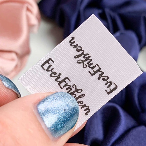 Tiny Custom Satin Tag Set Clothing Tags Scrunchie Labels - Etsy