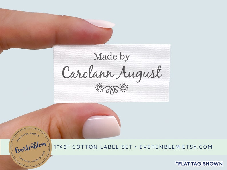 Set of Sewing Tags Cotton Tags Fabric Product Label Iron on - Etsy