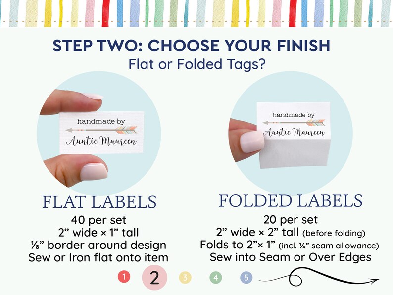 Personalized Fabric Tags Cotton Tag Set Sewing Label Set - Etsy