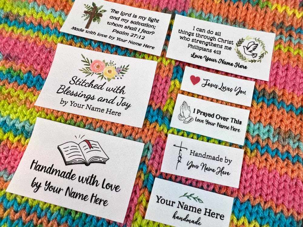 Faith Custom Sewing Label Pack, Christian Personalized Fabric Labels ...