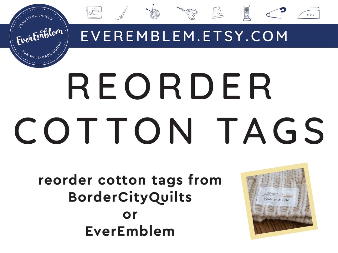 Reorder Cotton Tags - Please Only Purchase If You Are Reordering Tags ...