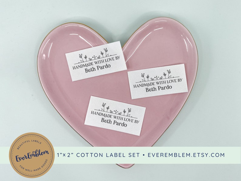 Set of Cotton Fabric Tags Iron on Labels Craft Show Tag - Etsy