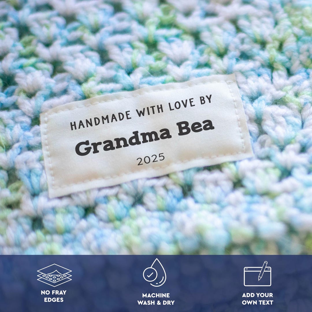Personalized Cotton Sewing Label Set Printed With Your Text | Custom ...