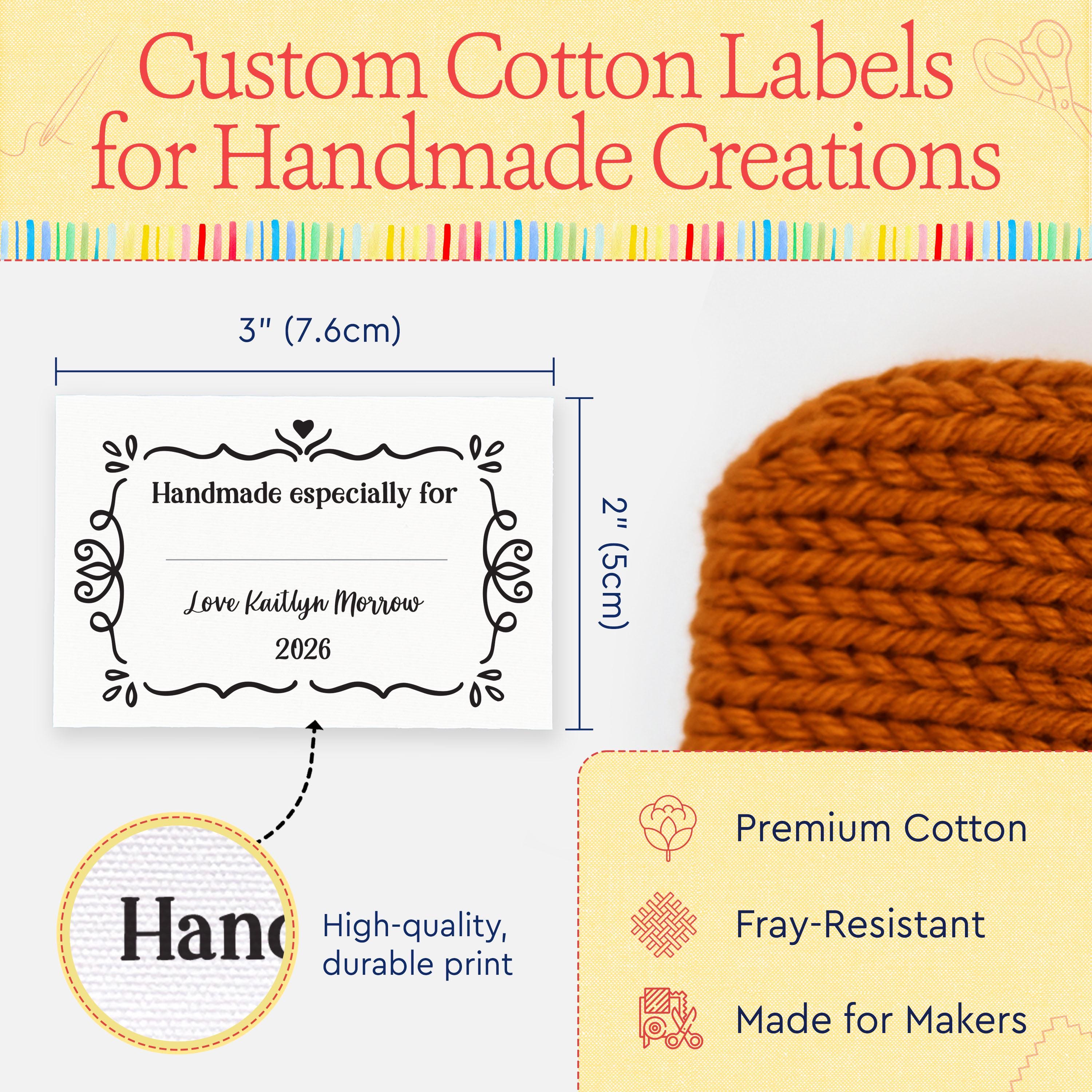 Swirl Border Fabric Labels, Large Fill-in-the-blank Cotton Tags, Iron ...