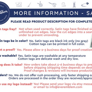 Reorder Satin Tags - Personalized Ribbon Labels, Craft Show Tags, Craft ...