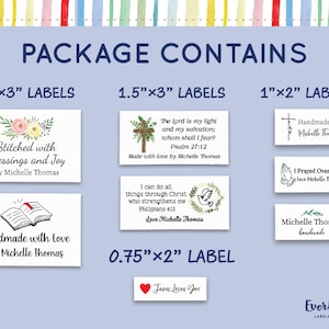 Faith Custom Sewing Label Pack, Christian Personalized Fabric Labels ...