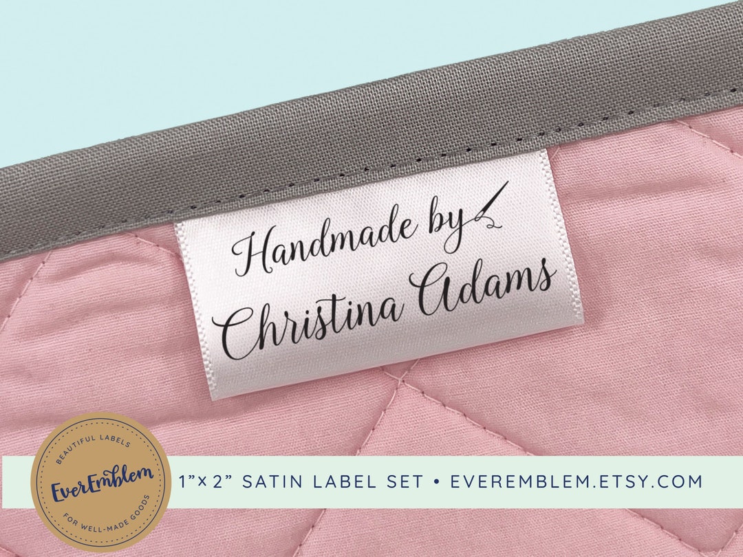 Sewing Label Set With Needle and Thread 2" Wide, Quilt Label, Custom ...