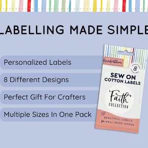 Personalized Faith Cotton Labels, Personalized Christian Sewing Tags ...